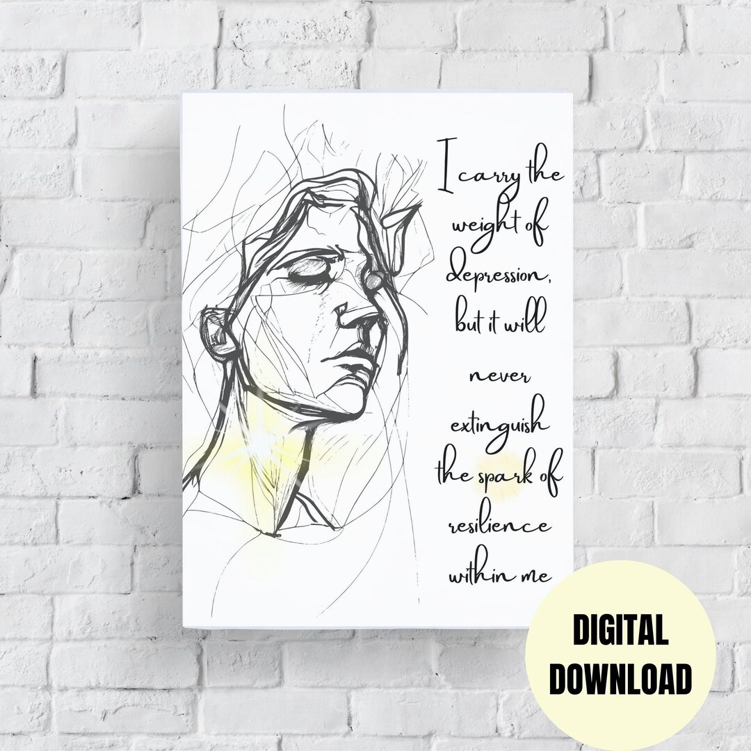 Printable Spark Within Me Wall Art, Mental Health Poster, Self Love ...