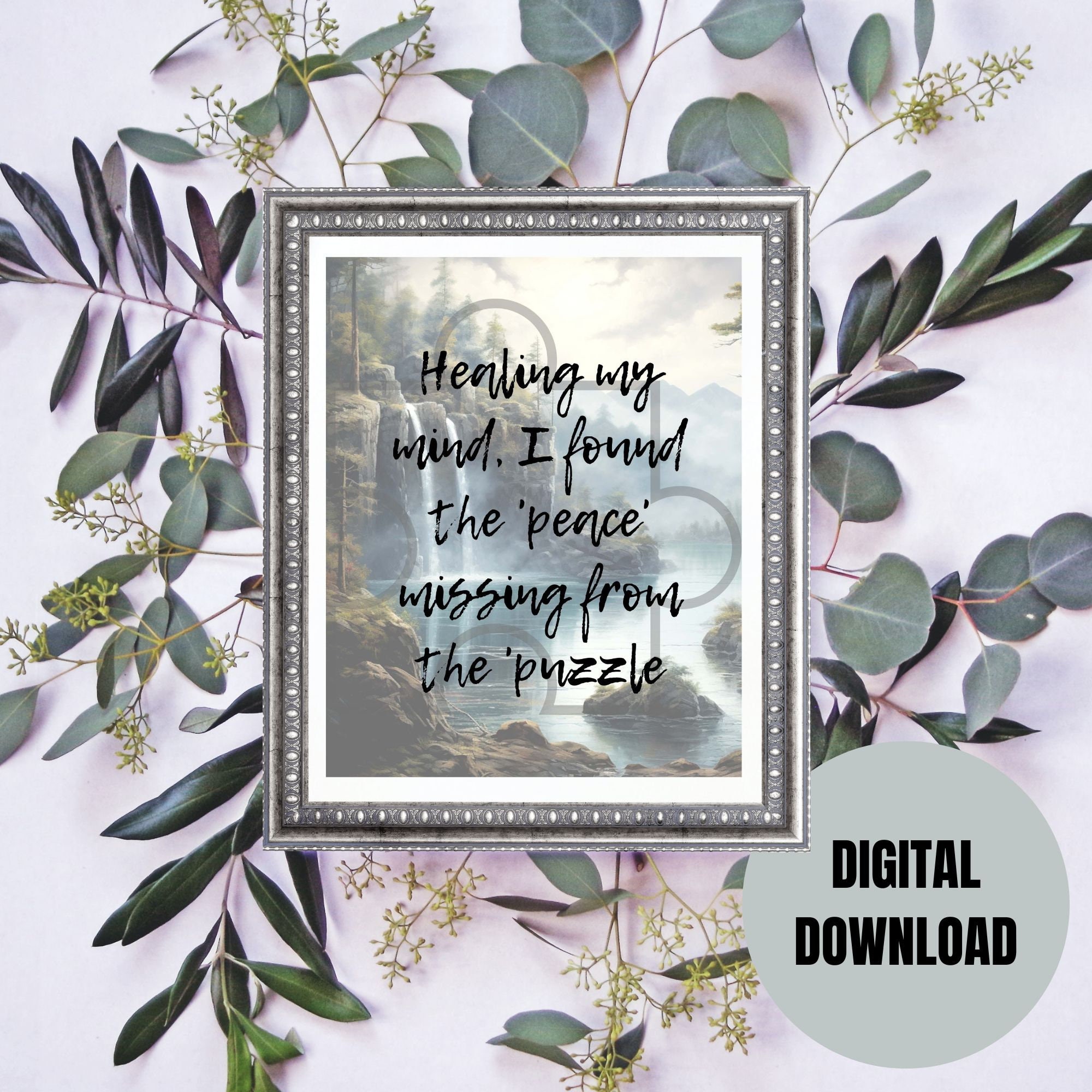Printable Healing Mind Quote Wall Art Mental Health Poster - Etsy