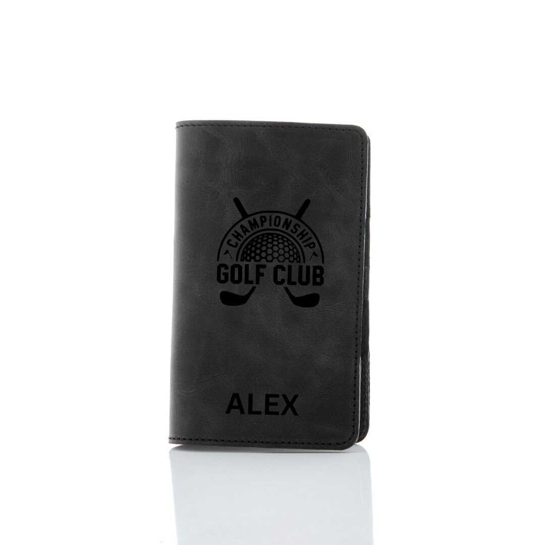 Personalized Leather Golf Scorecard With Pen Holder / Custom Golf Gift ...