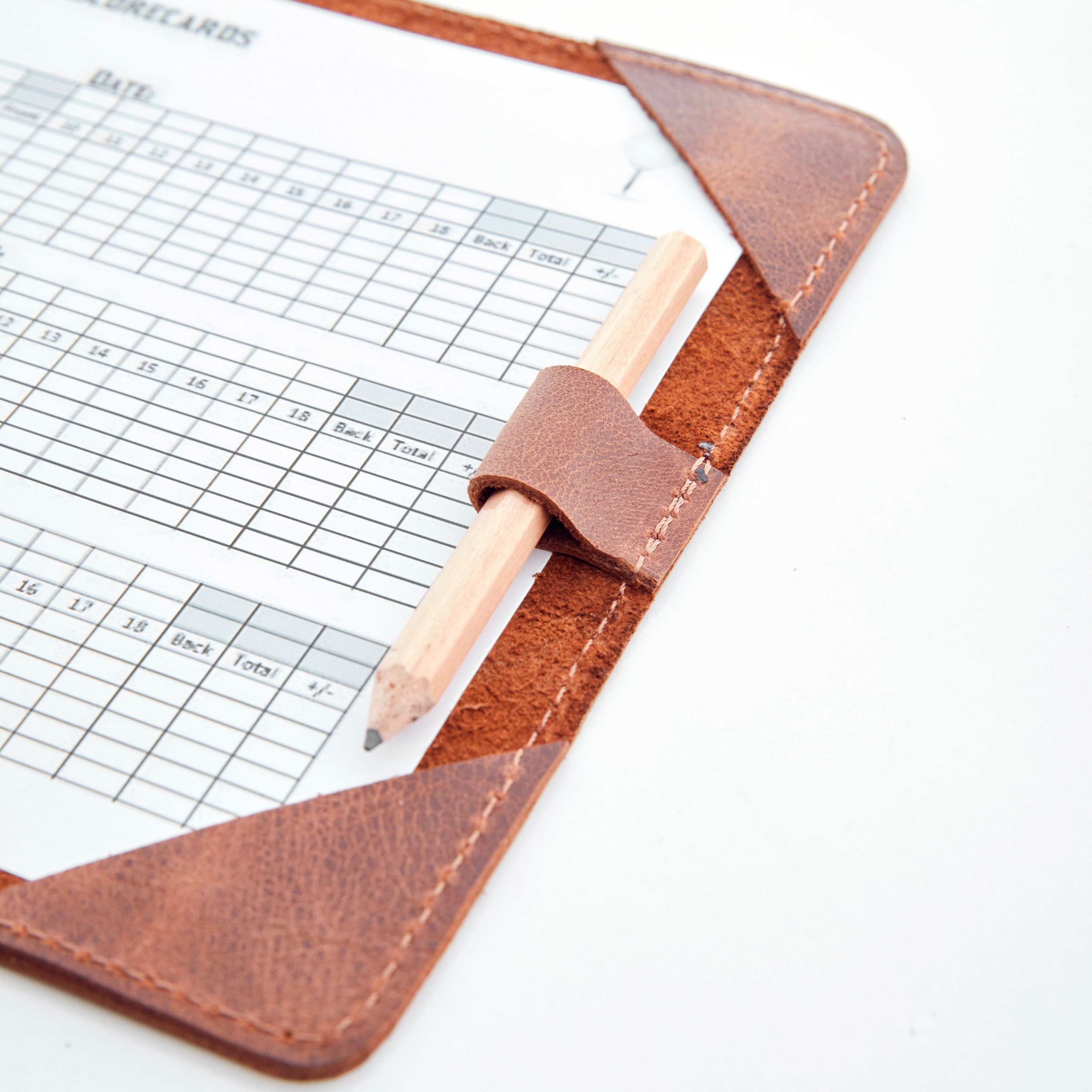 Personalized Leather Golf Scorecard With Pen Holder / Custom Golf Gift ...