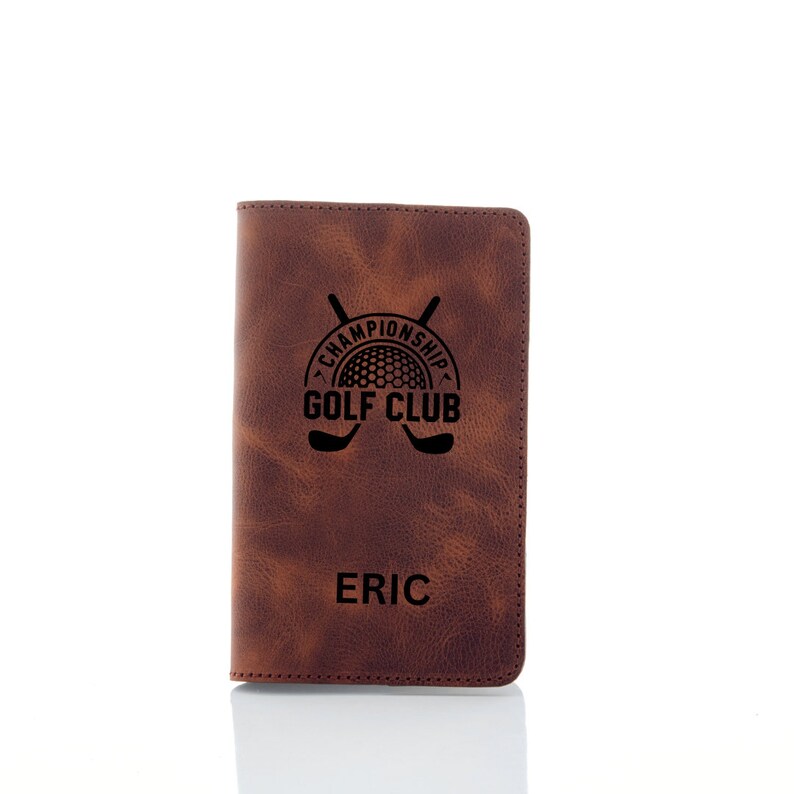 Personalized Leather Golf Scorecard With Pen Holder / Custom Golf Gift ...