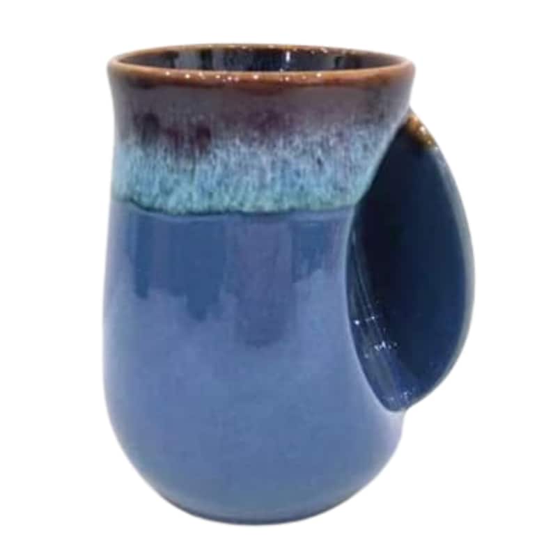 Handwarmer Coffee Mug - 18 Oz Porcelain Right Handed Hand Warmer Mug ...