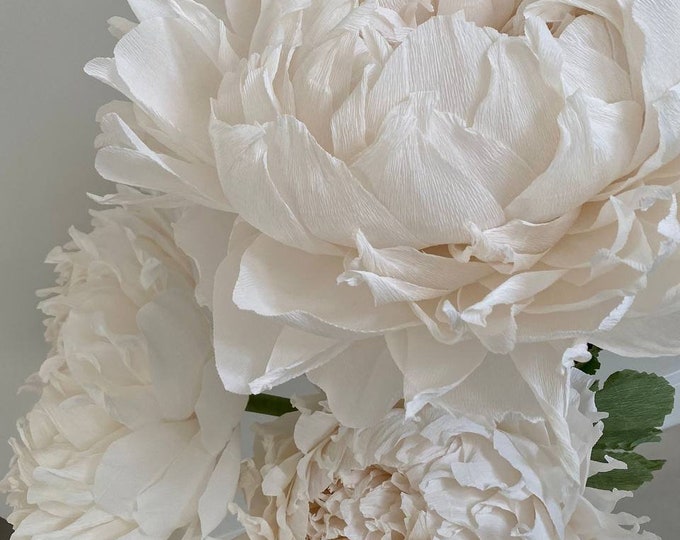 3 Free-standing Oversized Paper Peonies, 3 Big Standing Paper Flowers ...