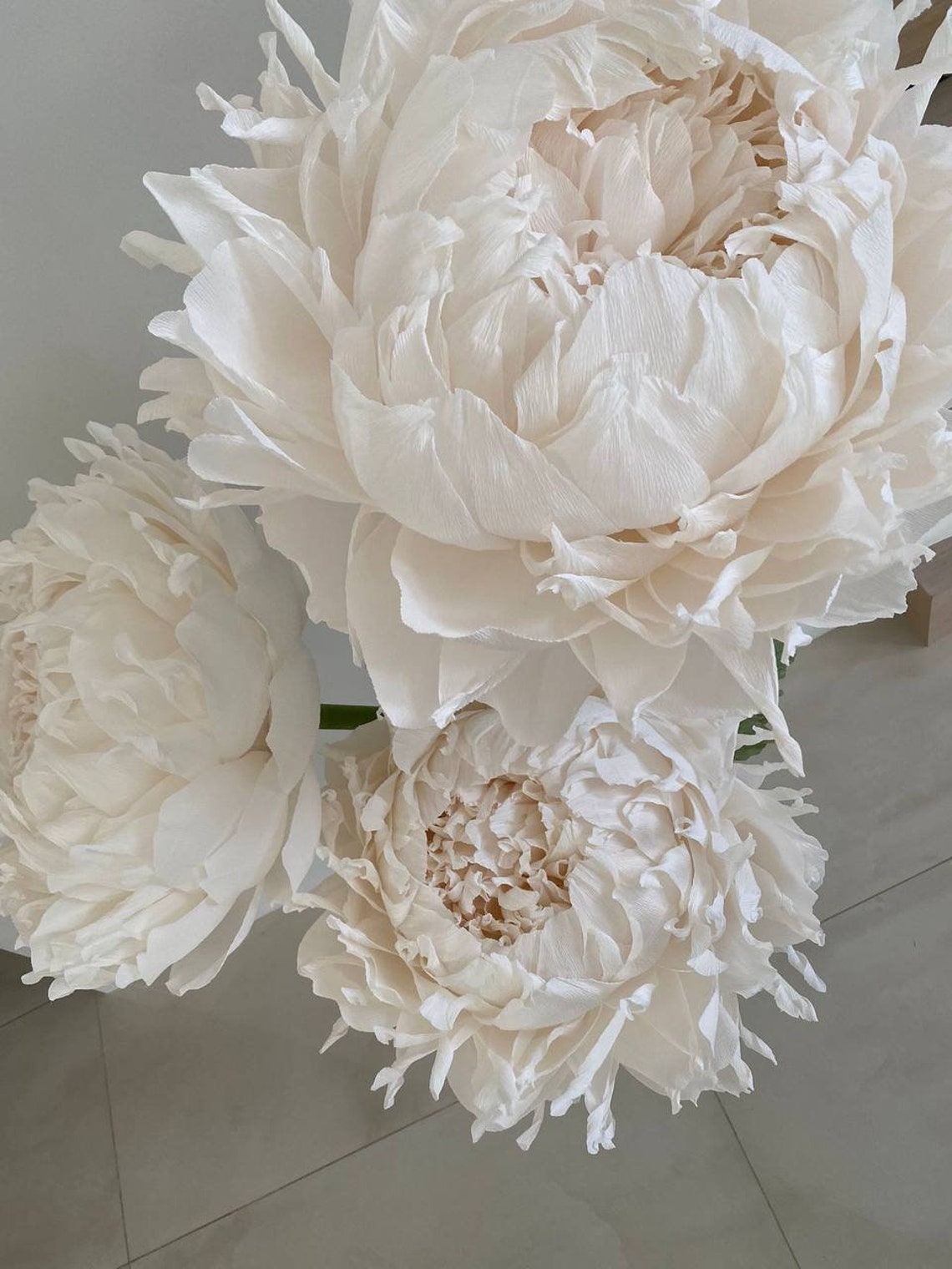 3 Free-standing Oversized Paper Peonies, 3 Big Standing Paper Flowers ...