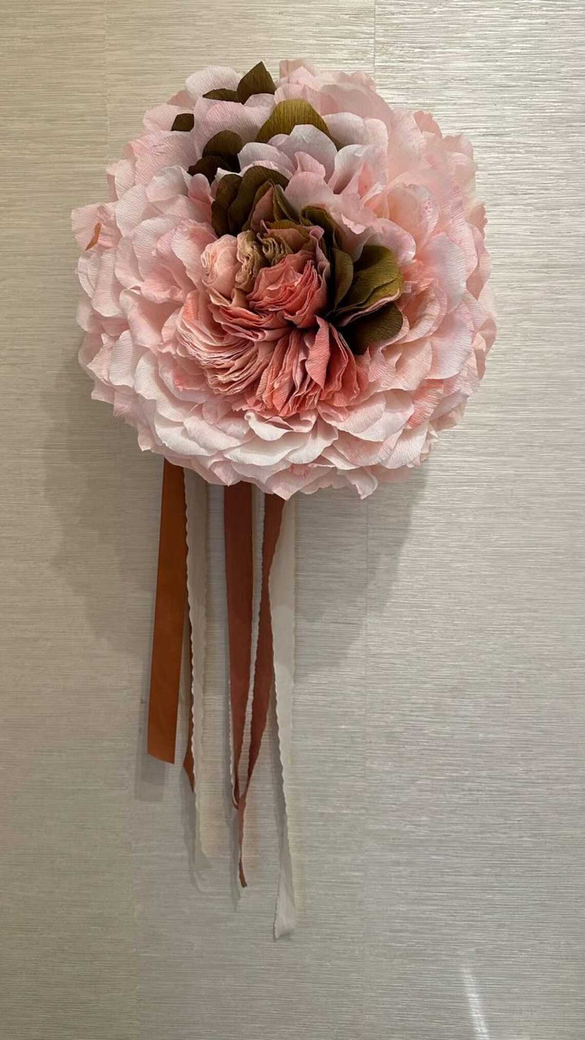 Extra Large Crepe Paper Peony: Handmade Floral Wall Decor (22x17) - Etsy