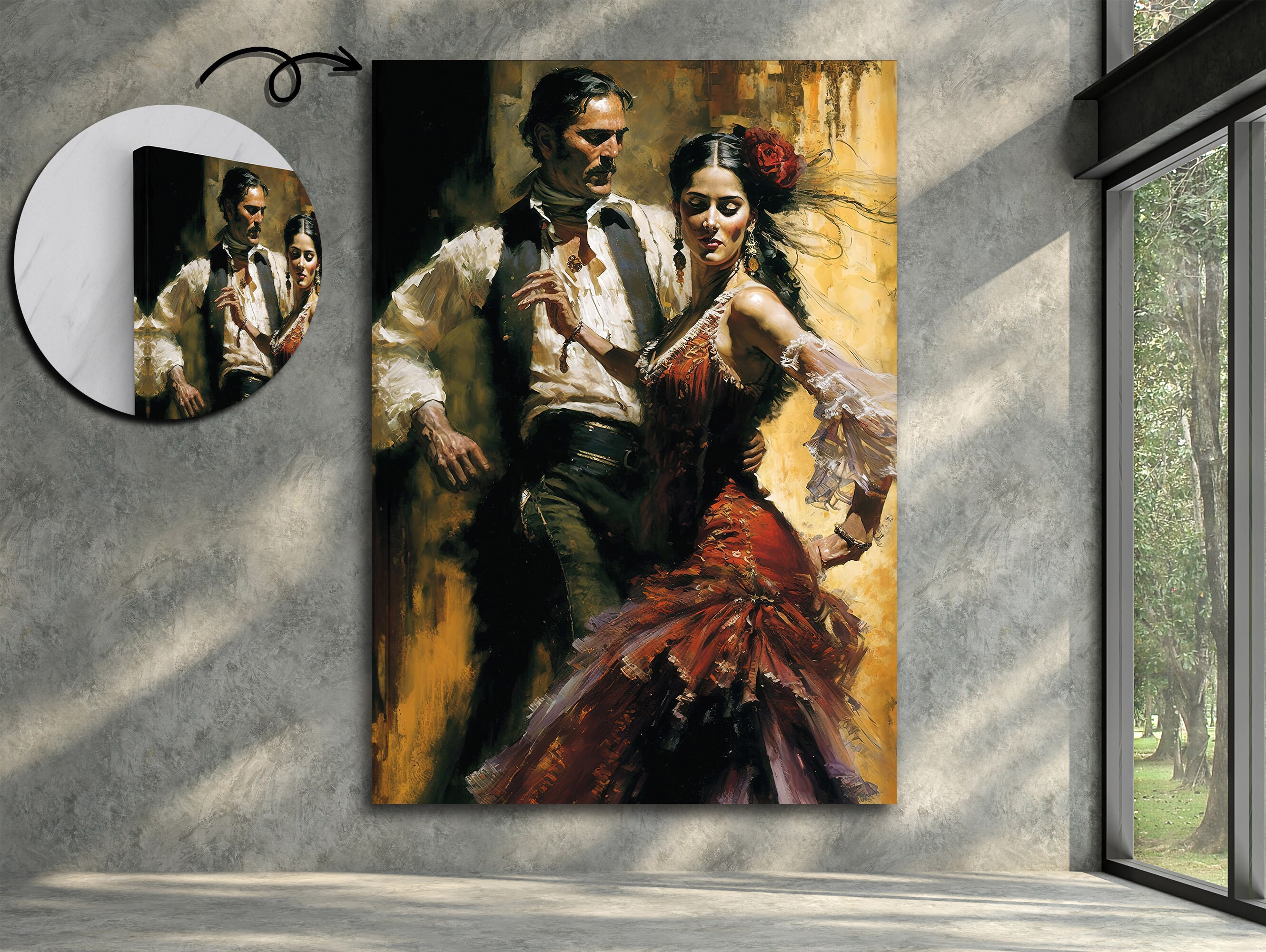 Dance Canvas Painting, Tango Print, Dance Canvas Art, Tango Couple ...