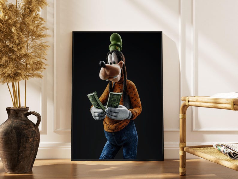 Pôster emoldurado do Pateta em estilo Pop Art: Arte de parede em ...