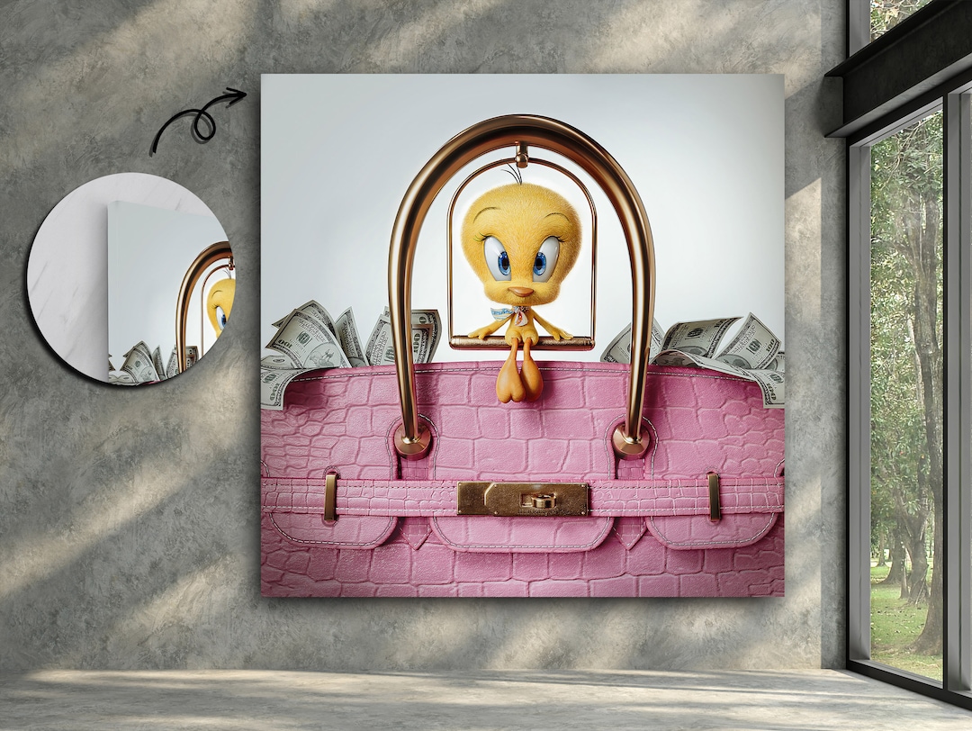 Cartoon Bird, Tweety Bird Canvas Wall Art, Cartoon Canvas, Nursery Art ...