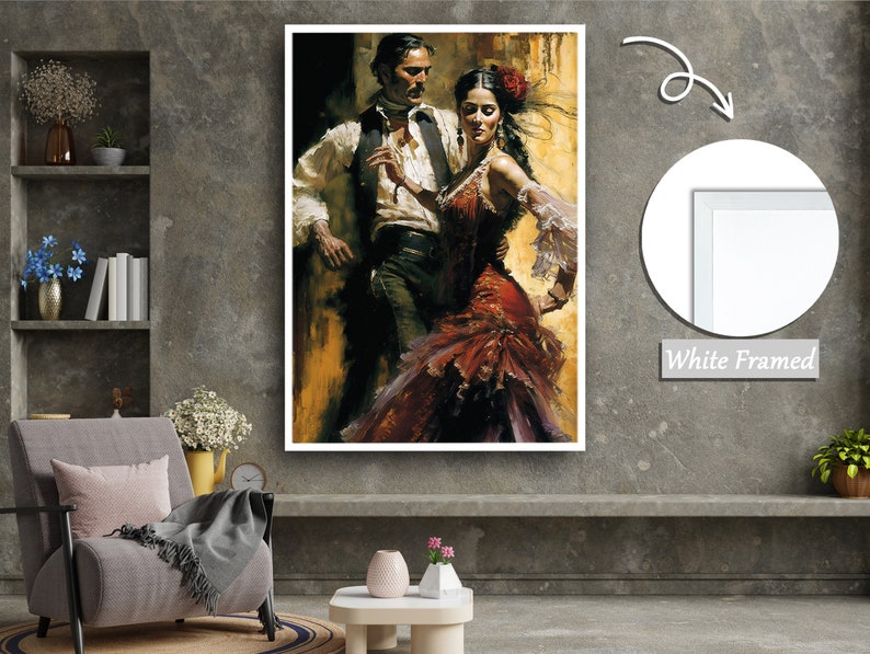 Dance Canvas Painting, Tango Print, Dance Canvas Art, Tango Couple ...