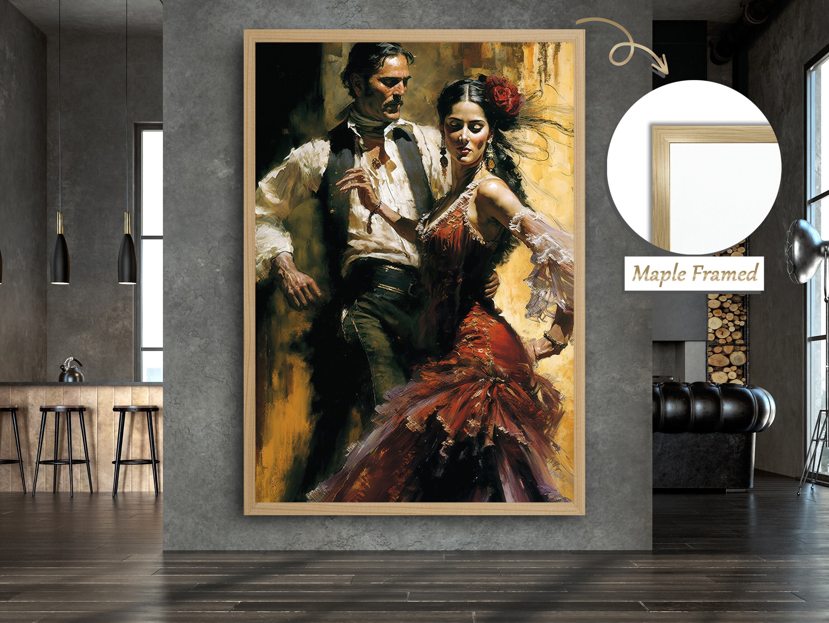 Dance Canvas Painting, Tango Print, Dance Canvas Art, Tango Couple ...
