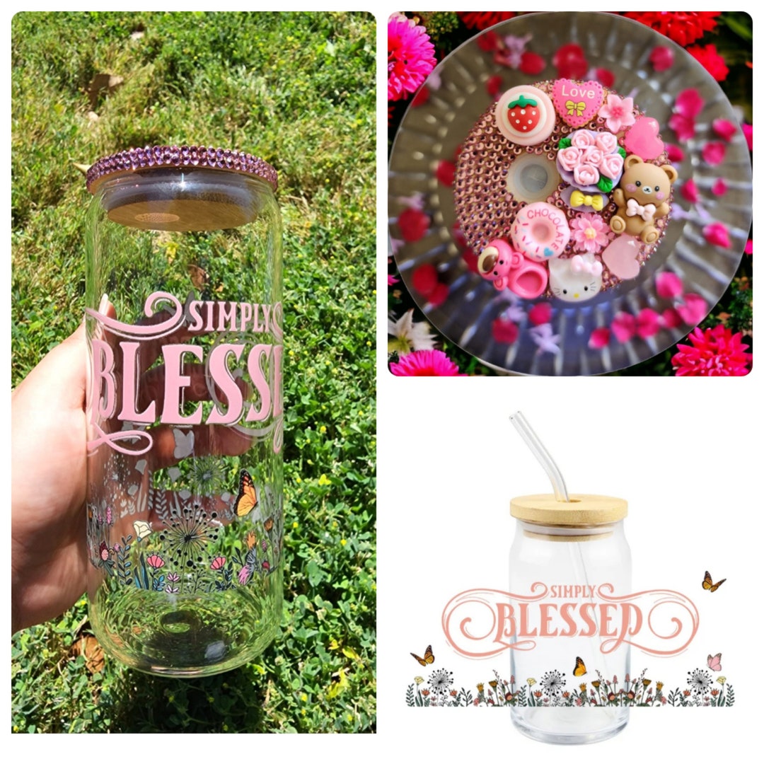 Blessed Cup With Bamboo Lid and Straw - Etsy