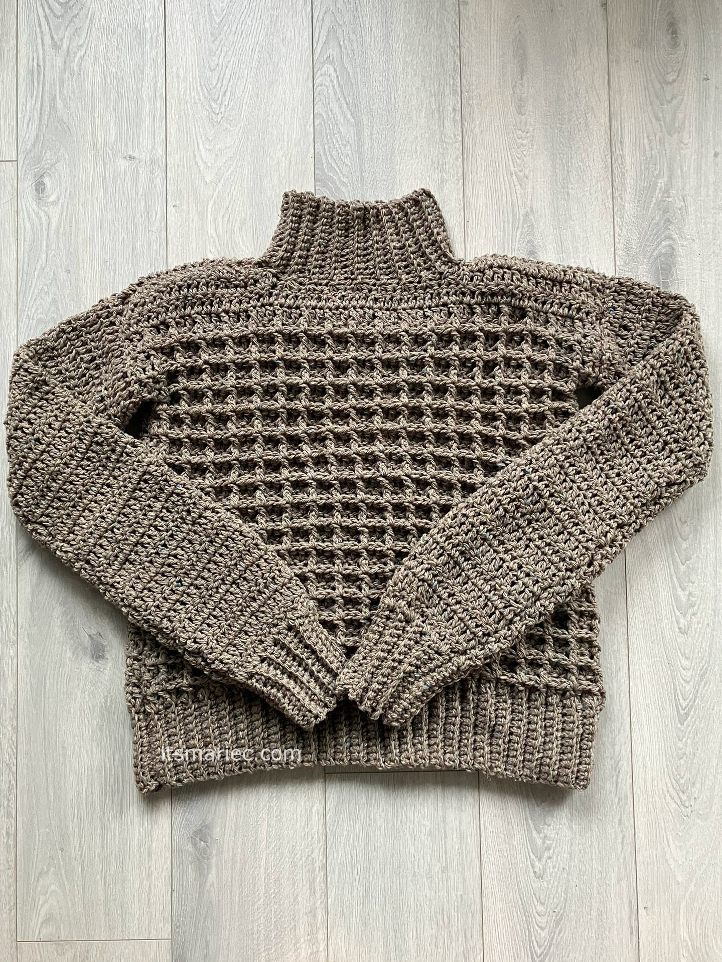 The Waffle Stitch Sweater / Pullover Crochet Pattern - Etsy