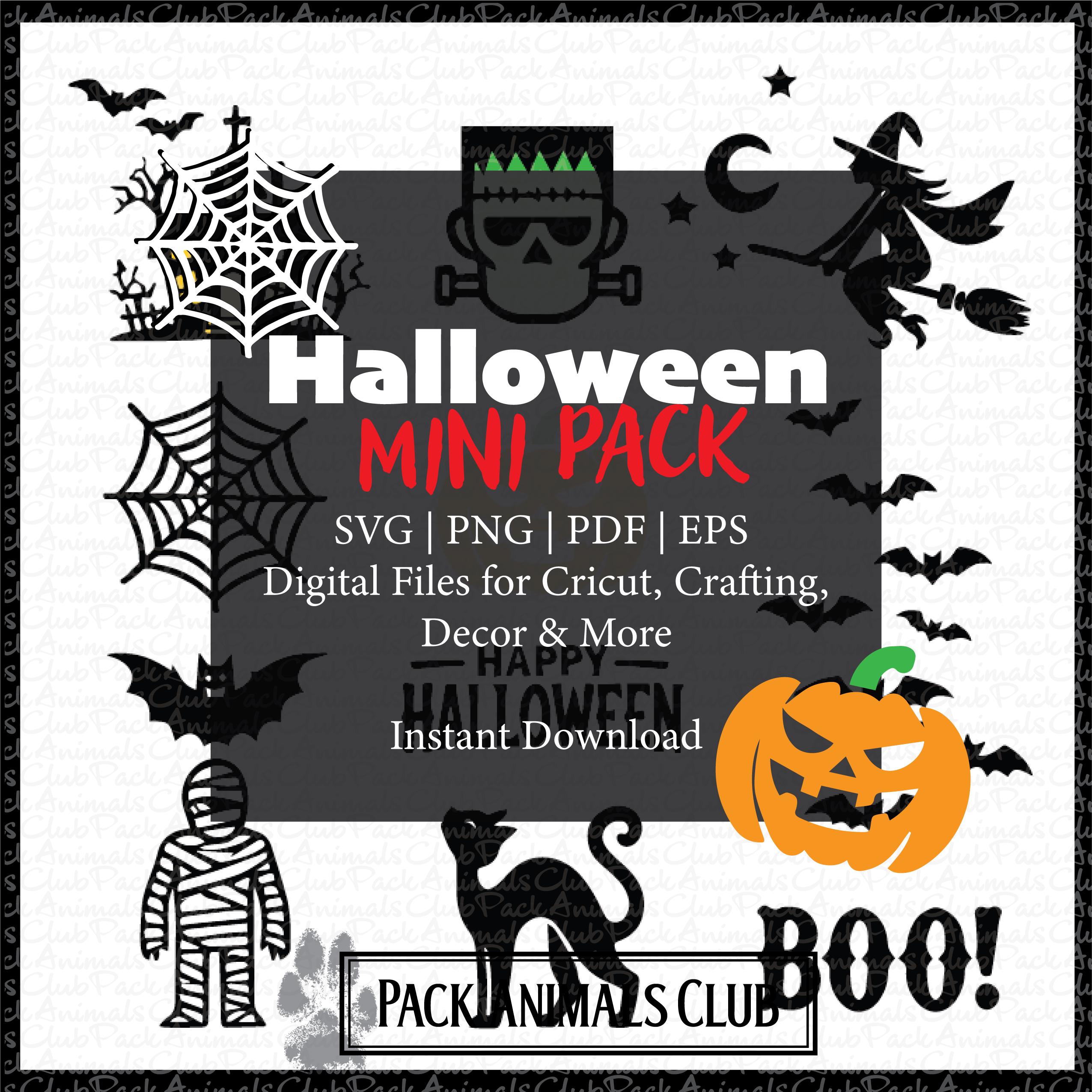 Halloween Mini Pack SVG PDF PNG Bundle - Etsy