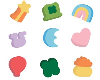 Lucky Charms, PNG SVG Pdf, Digital Download, Cricut, Silhouette, DIY ...