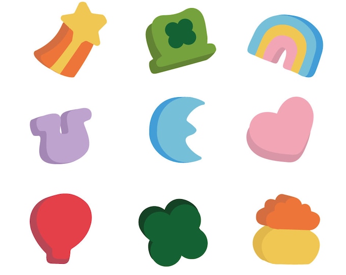 Lucky Charms, PNG SVG Pdf, Digital Download, Cricut, Silhouette, DIY ...