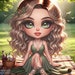 5 PNG Bundle in Chibi Style, Digital Art Print, Wall Art, Ai-generated ...
