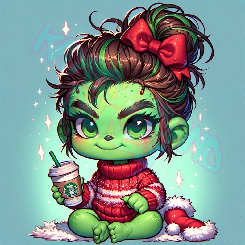 Baby Grouch Green Chibi Doll I Girl Chibi Baby Grouch I Green Doll Baby ...