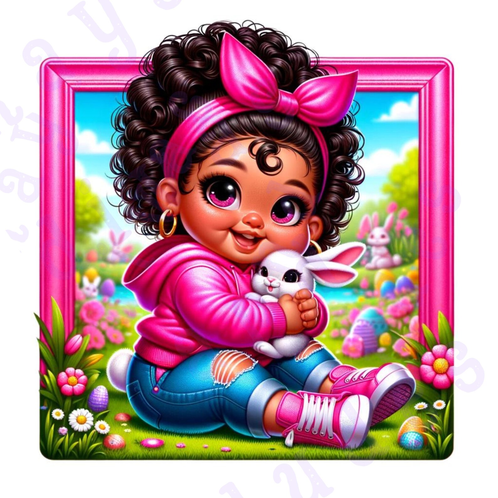 5 PNG Bundle in Chibi Style, Digital Art Print, Wall Art, Ai-generated ...