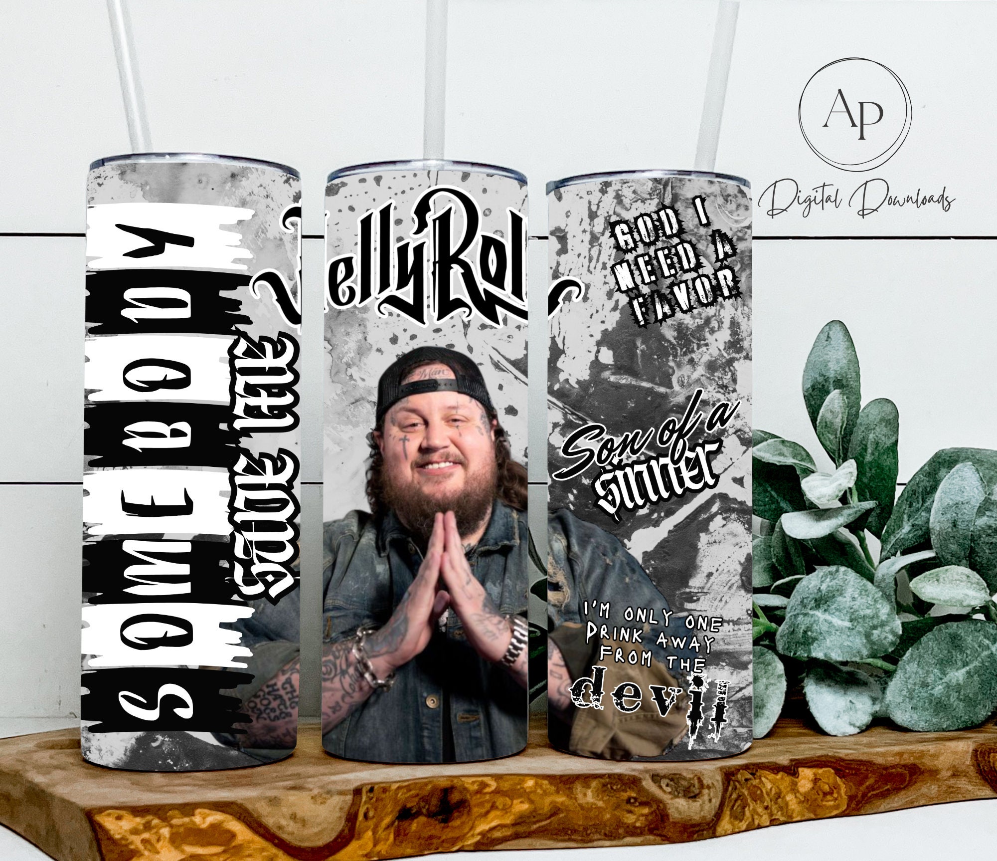 Jelly Roll Tumbler Wrap, Jelly Roll Lyric Tumbler Design, Tumbler Wrap ...