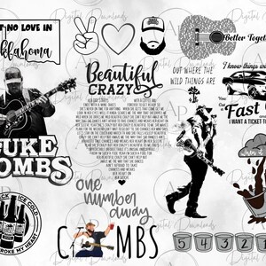 Luke Combs Collage Tumbler Wrap, 20oz Skinny Tumbler (PNG Download) - Etsy