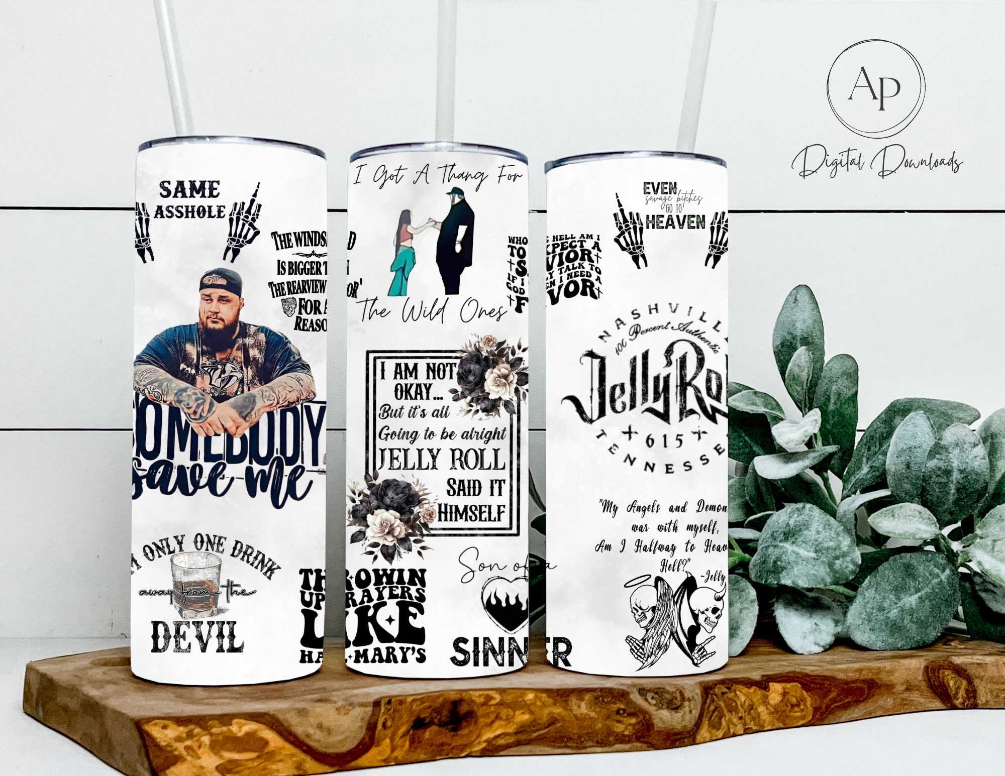Jelly Roll Tumbler Wrap, Jelly Roll Lyric Tumbler Design, Tumbler Wrap ...