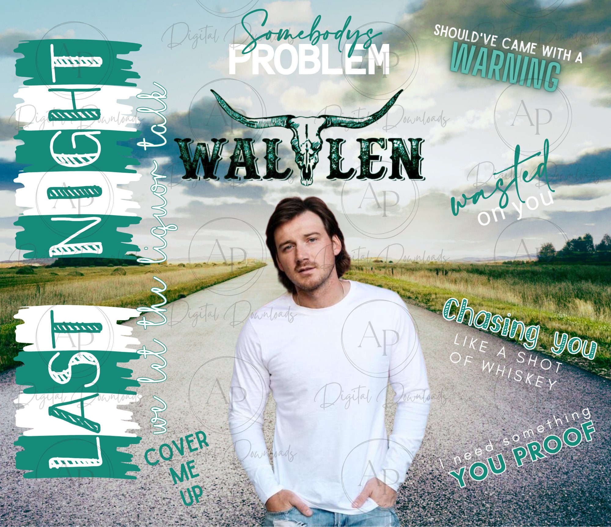 Morgan Wallen Tumbler Wrap, Morgan Wallen Lyric Tumbler Design, Tumbler ...