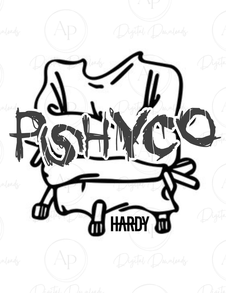 Psycho Hardy SVG, PNG, JPG Concert T-shirt Hardy T-shirt Design Psycho ...