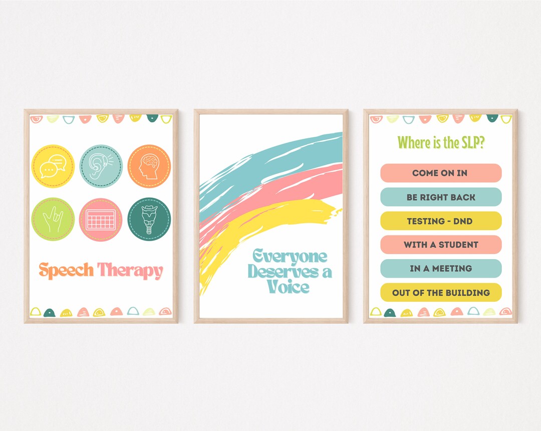 Playful SLP Digital Prints | Speech Therapy, Decor, Clinic, Office ...