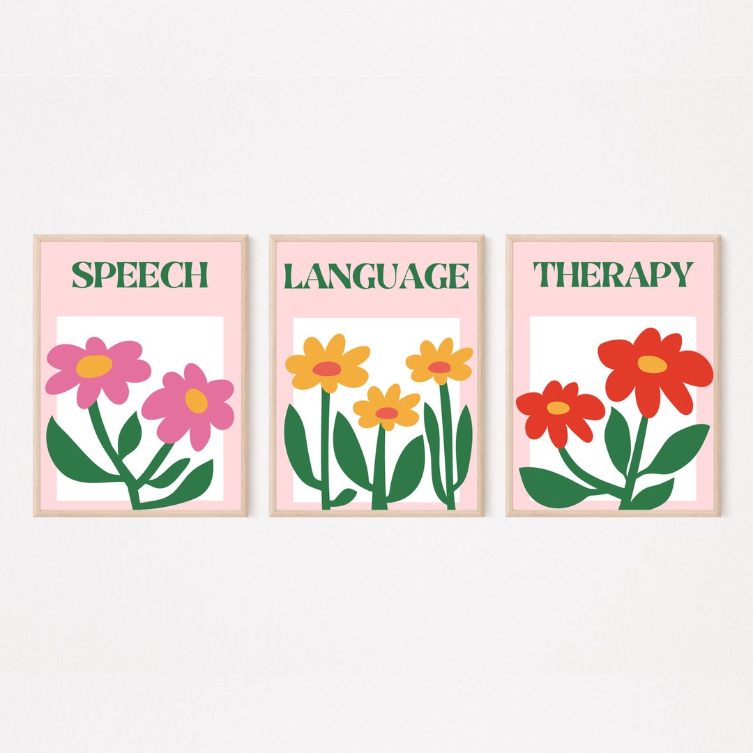 Flower Market SLP Digital Prints | Floral Speech Therapy, Decor, Clinic ...