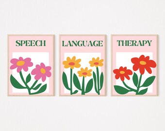 Aura SLP Digital Prints | Speech Therapy, Decor, Clinic, Office, Room ...