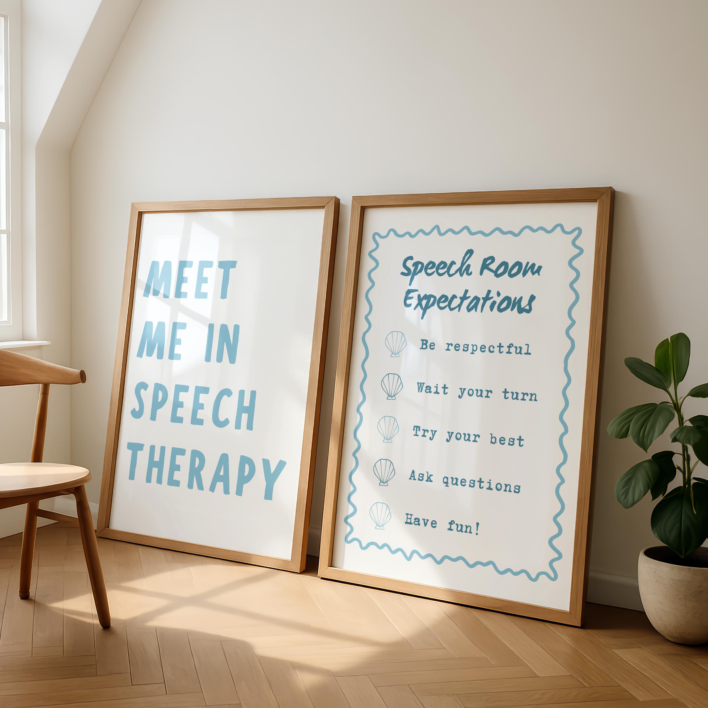 SLP Blue Coastal Cottage Digital Prints Bundle | Speech Therapy, Decor ...