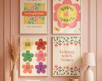 26 SLP Alphabet Wall Posters | Digital Prints | Speech Therapy, Decor ...