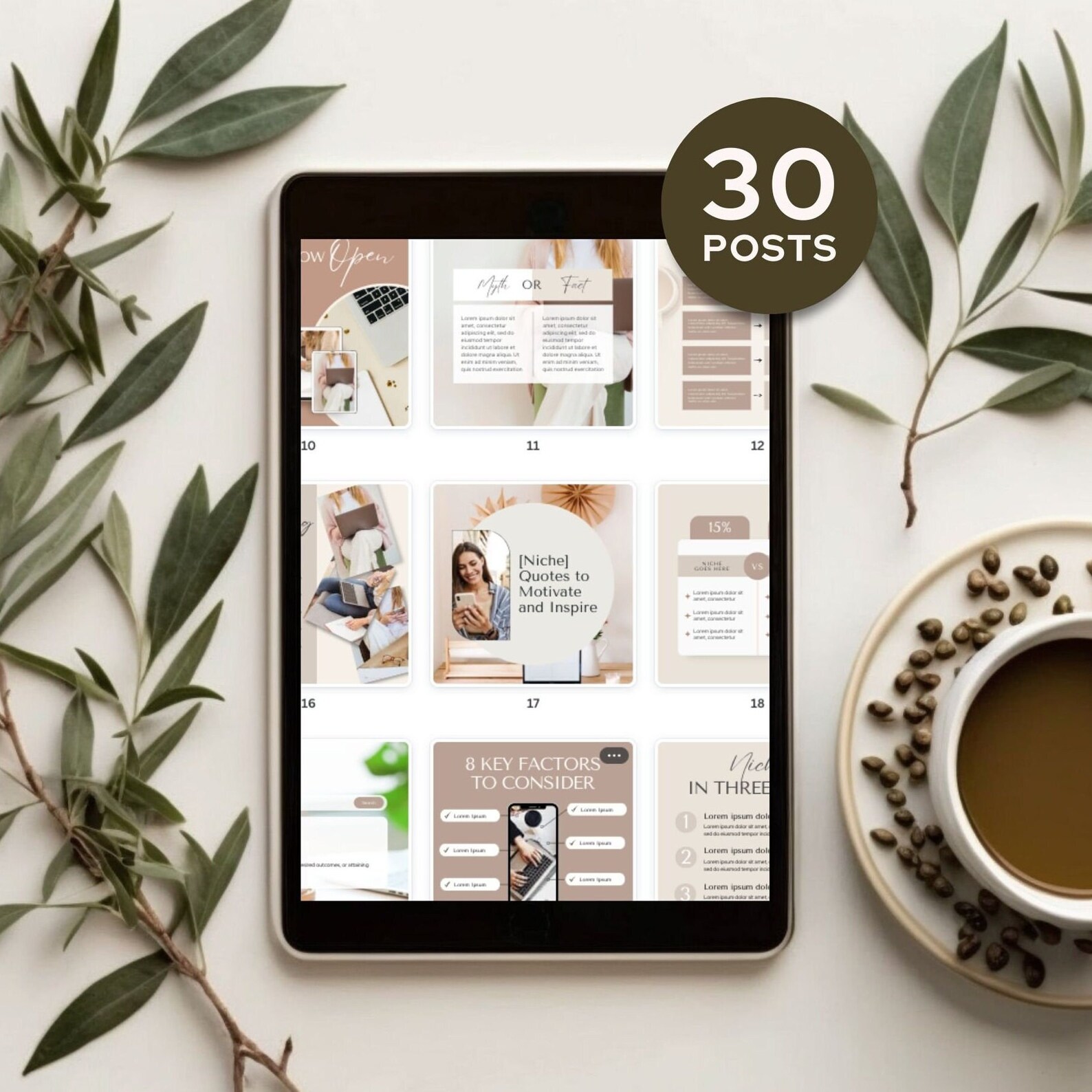 Editable 4-week Social Media Content Calendar & Instagram Planner ...