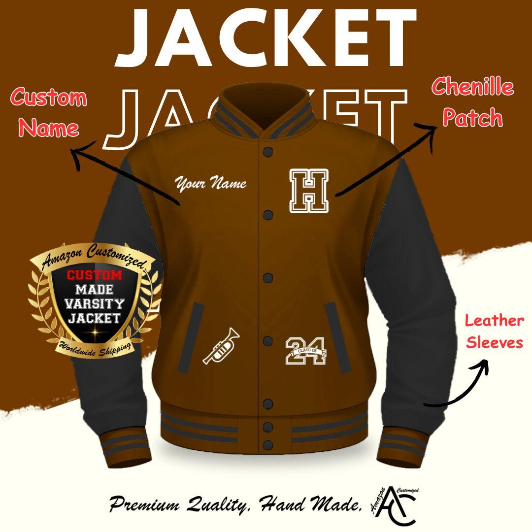 Custom Varsity Letterman Jacket for Group, Custom Embroidery Patches ...