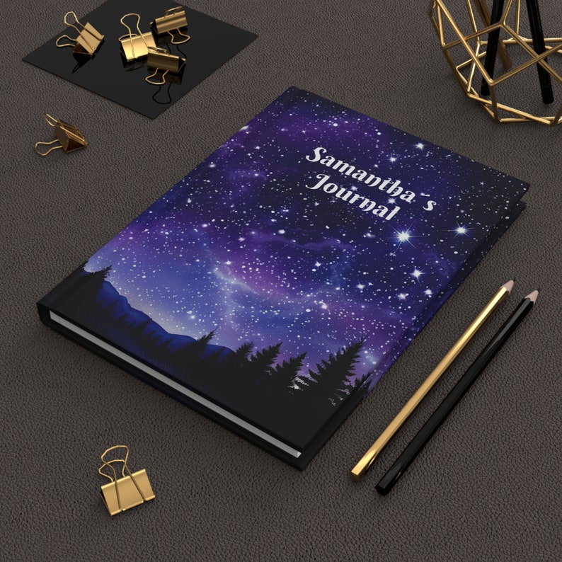 Personalized Starry Night Sky Journal, Popular Hardcover Journal ...