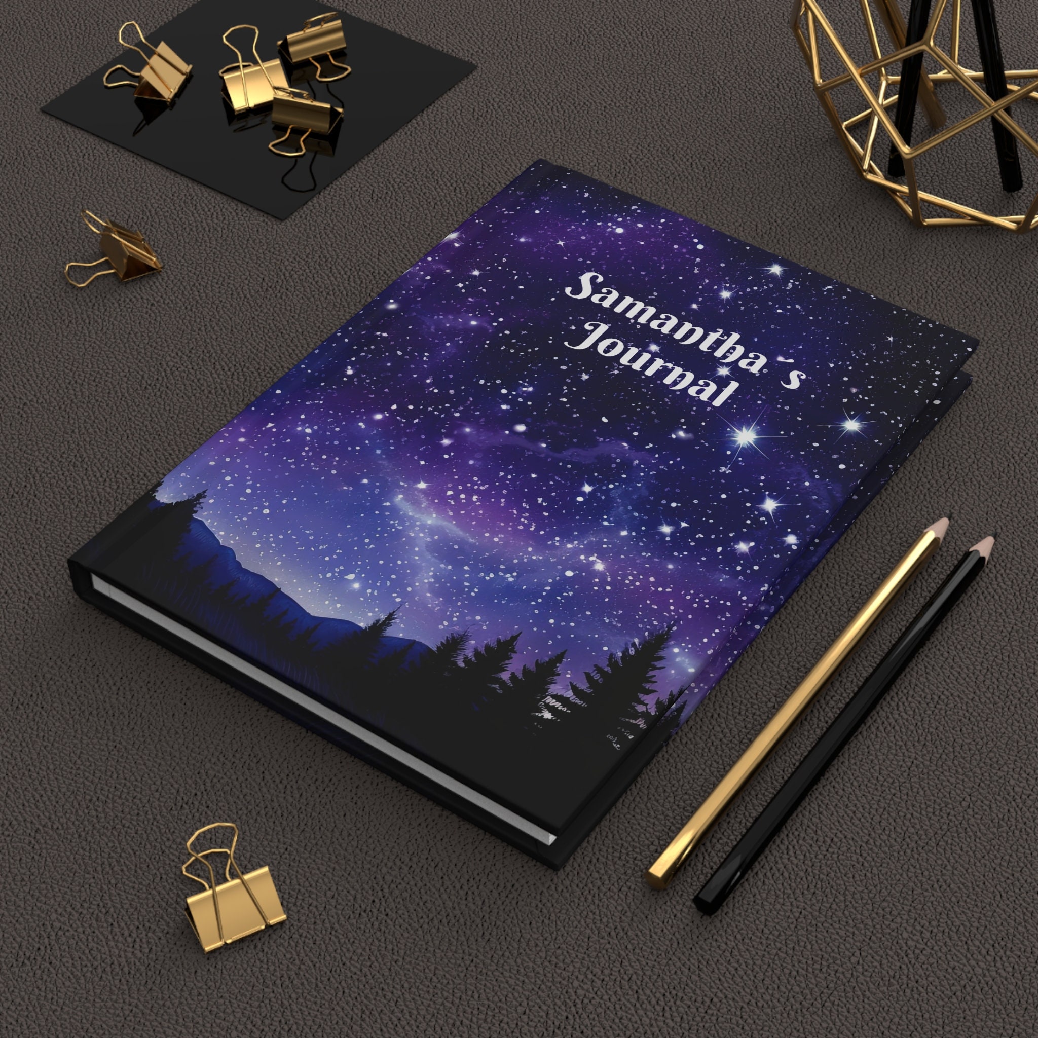 Personalized Starry Night Sky Journal, Popular Hardcover Journal ...
