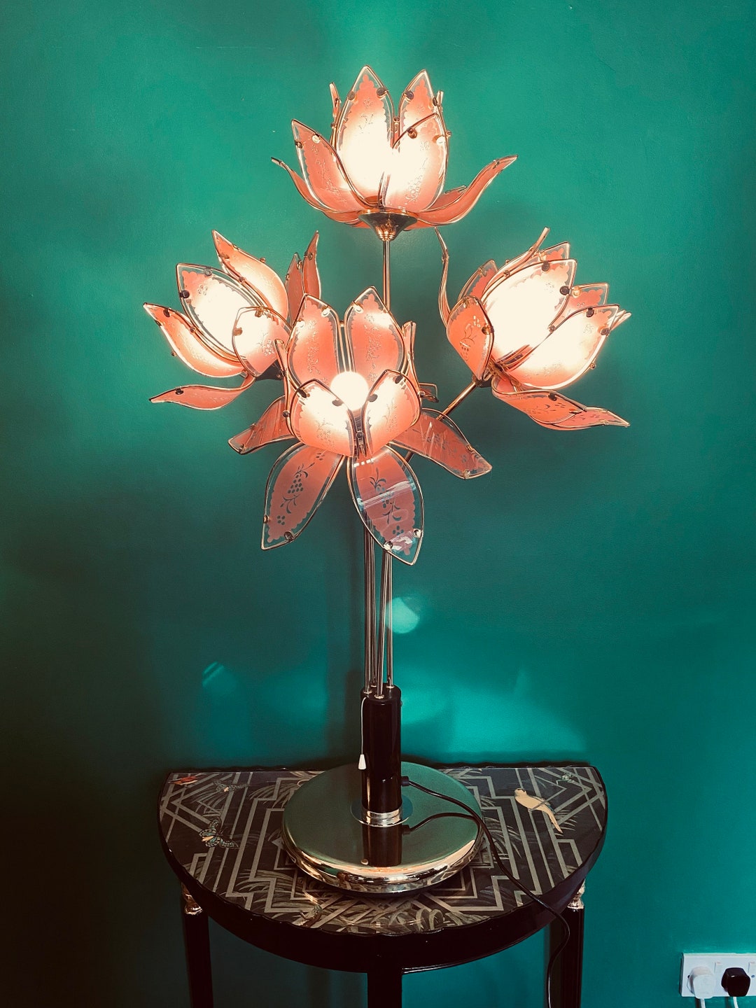 Vintage Lotus Lamp at Douglas Wilder blog