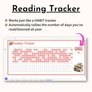 Reading Tracker Google Sheets Digital Library Book Tracker Book Review ...