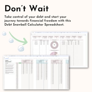 Debt Snowball Calculator Google Sheets Snowball Method Debt Calculator ...