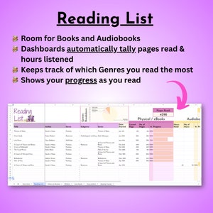 Reading Tracker Spreadsheet Google Sheets Digital Library Book Tracker ...