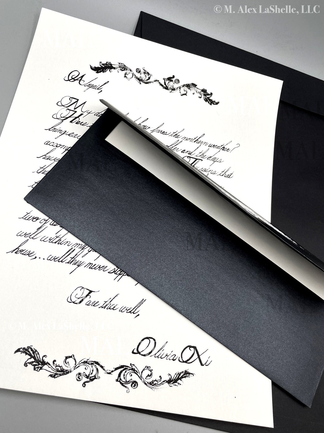 Handwritten Letter Service the Calamity Rose Flower Skull - Etsy