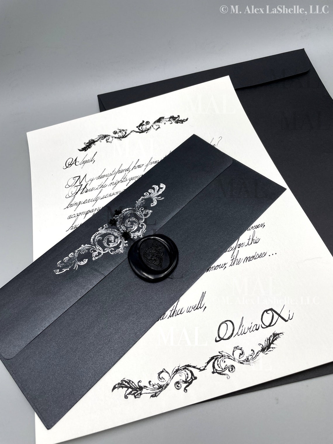 Handwritten Letter Service the Calamity Rose Flower Skull - Etsy