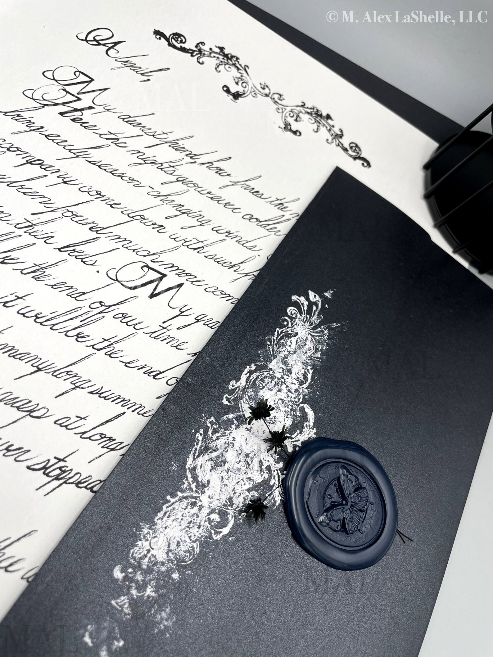 Handwritten Letter Service Flutters in Darkness Butterfly - Etsy