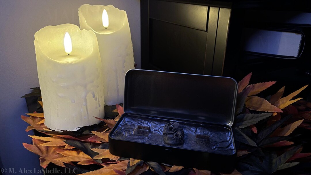 The Duality - Coffin Candle | Graveyard Picnic 4oz | 2 Wood Wick Tin ...