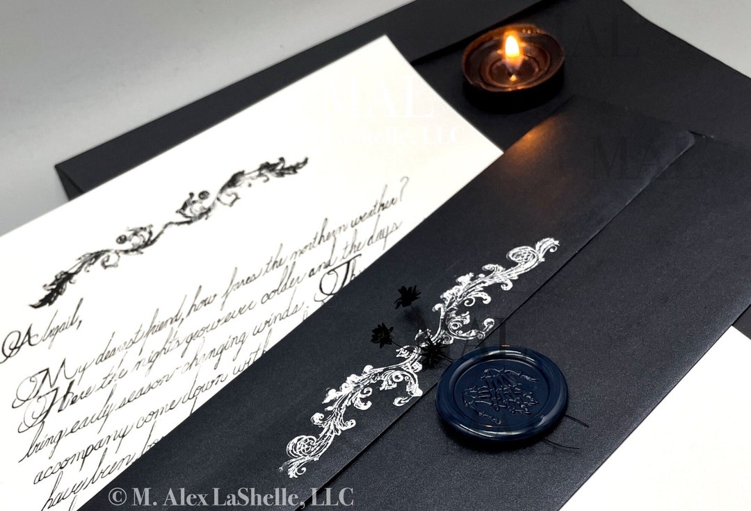 Handwritten Letter Service Till Death Bone Hands Seal - Etsy