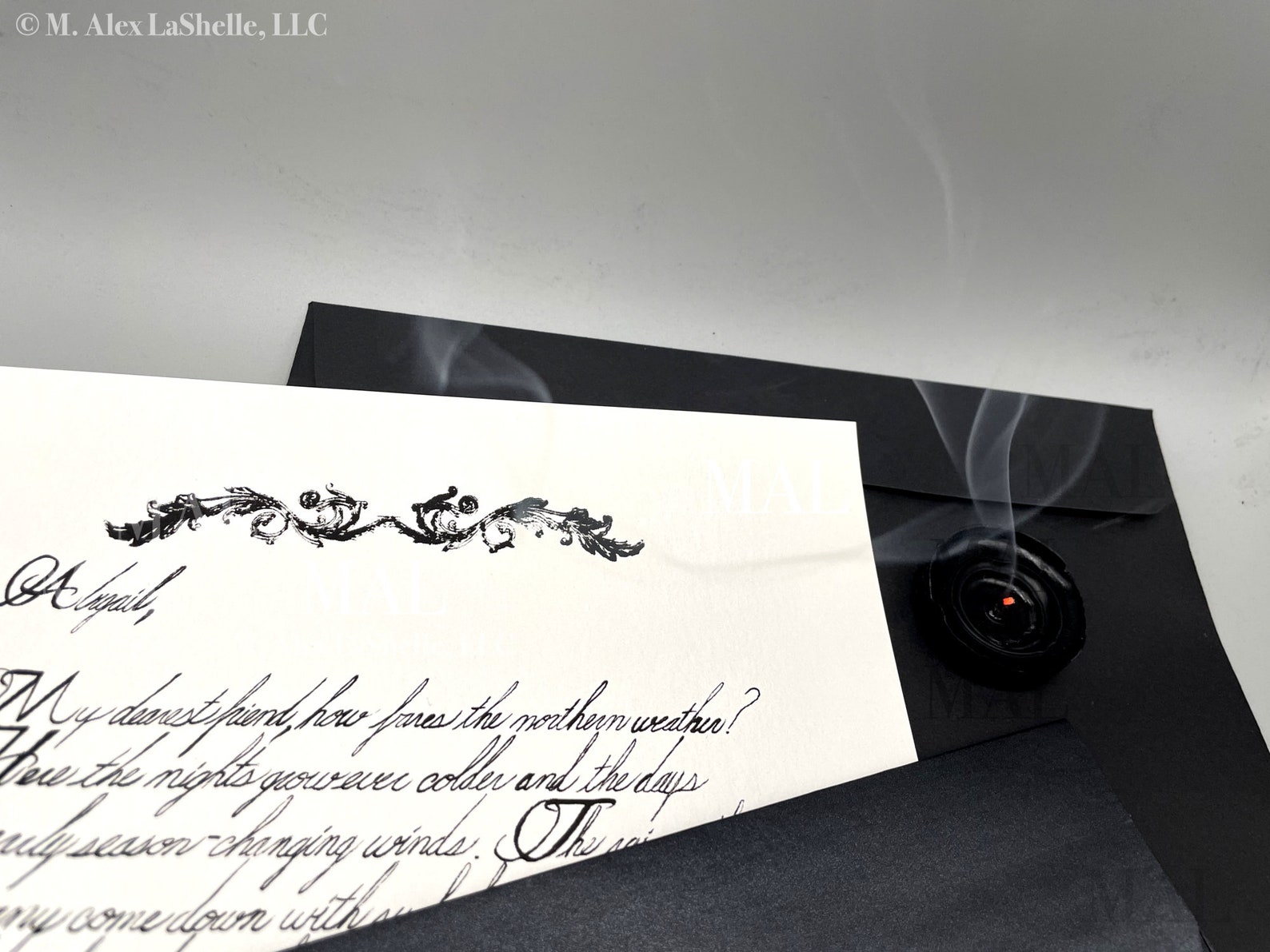 Handwritten Letter Service - Till Death | Bone Hands Seal | Black ...