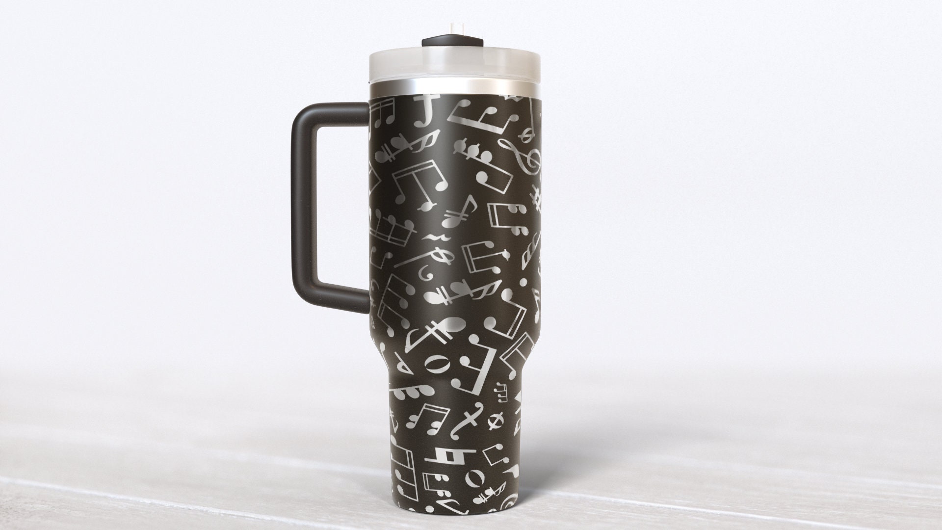 Music Notes Laser Engraved Full Wrap 40oz Tumbler, Digital Download ...