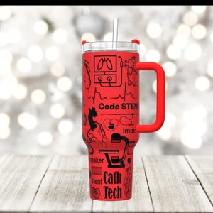 Cardiac Cath Lab Laser Engraved Full Wrap 40oz Tumbler, Digital ...