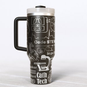 Cardiac Cath Lab Laser Engraved Full Wrap 40oz Tumbler, Digital ...