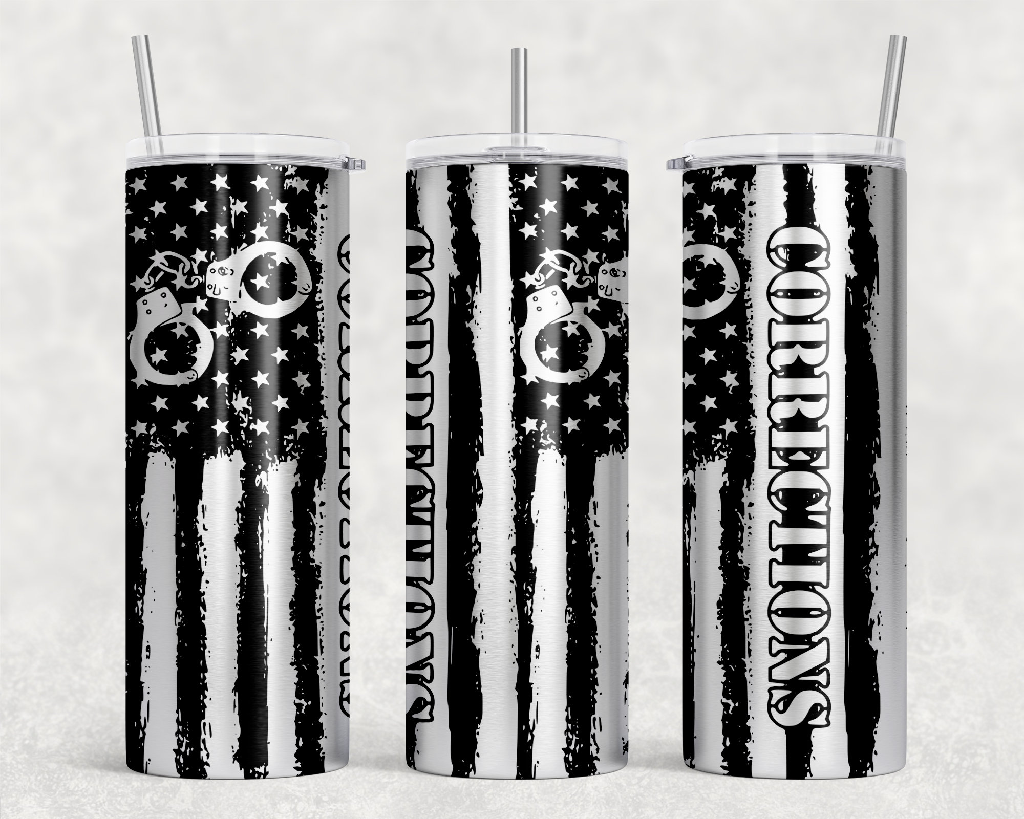 Corrections Officer FAUX Laser 20oz Skinny SUBLIMATION Wrap, Tumbler ...